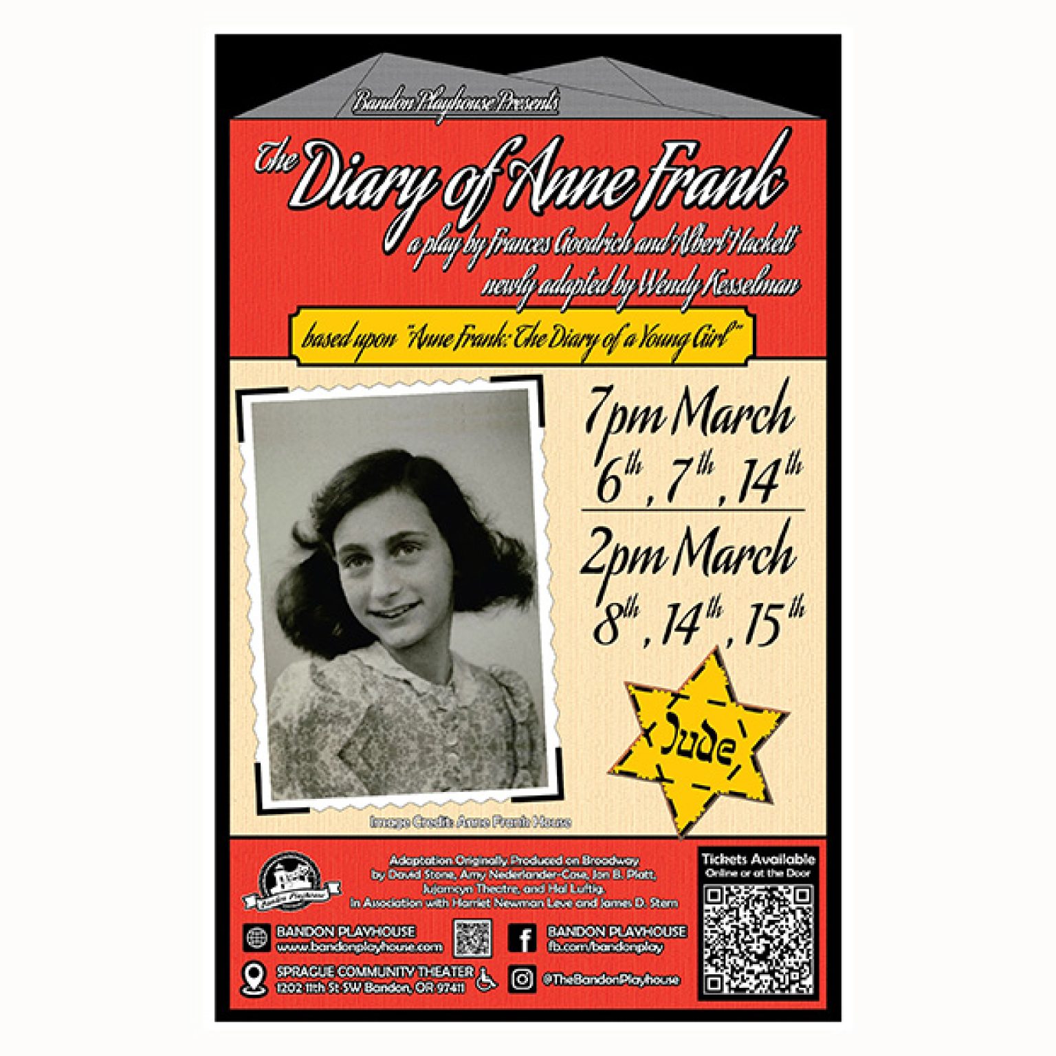 The Diary of Anne Frank | Bandon Events